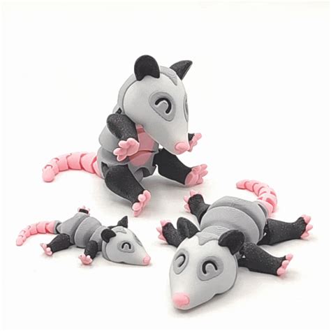 🎲 Articulated Opossum・ 3d File For 3d Printing・cults