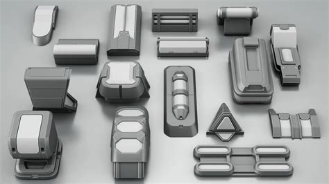 Sci Fi Light Kit [game Ready Topology Flippednormals