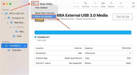 Cara Memformat Hard Drive Toshiba untuk Mac