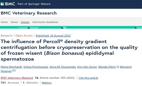 The Influence Of Percoll® Density Gradient Centrifugation Before
