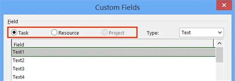 Adding Custom Fields To A Task In Ms Project Training Connection