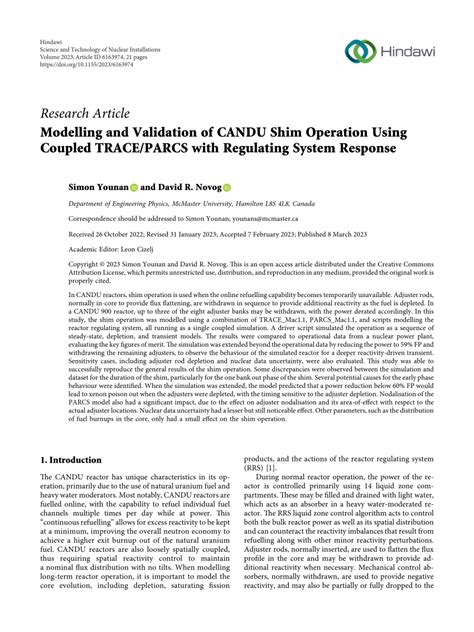 Pdf Modelling And Validation Of Candu Shim Operation Using Coupled