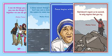 Mother Teresa Quotations Poster Pack Twinkl