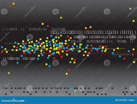 Binary And Colors Stock Vector Illustration Of Futuristic 2767207