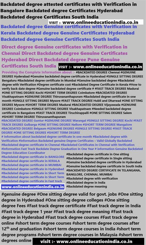 Backdated Degree Attested Certificates With Verification Backdated Degree Attested Certificates With Verification
