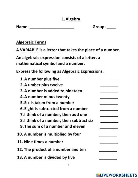2194354 Algebraic Expressions Haldane Stubbs