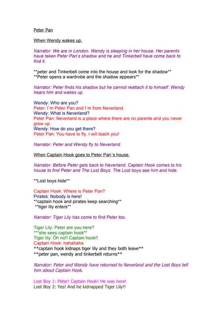 Peter Pan Script Doc