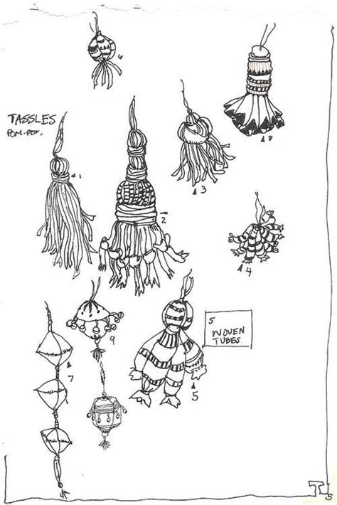 Tassels Draw Straws Textiles Sketchbook Sketch Design Tassels Sketch Book Drawings
