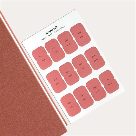 Monthly Blank Divider Tabs Simple Self