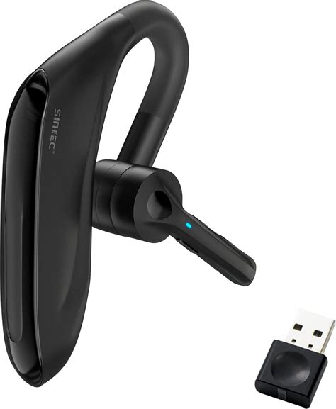 Sunitec Bluetooth Headset Dual Microphone Wireless Headset With Usb Dongle For