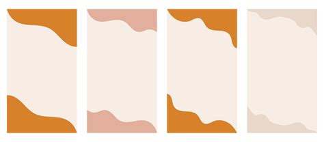 Set Of Different Shapes For Headers And Footers In Vertical Stories Promo Site Ornamental