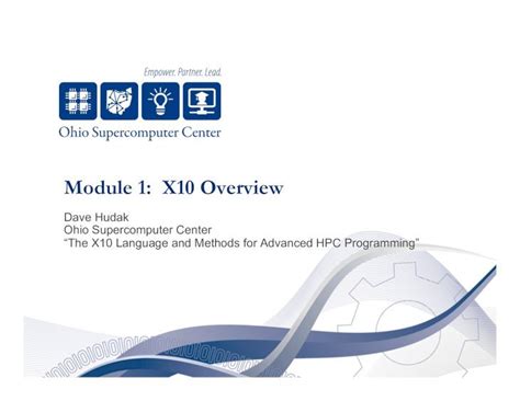 Pdf Module 1 X10 Overvie · Every Parallel Architecture Has A Dominant Programming Model