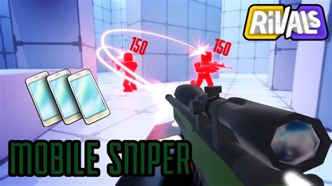 Sniper On Mobile With Autoshoot In Roblox Rivals Youtube