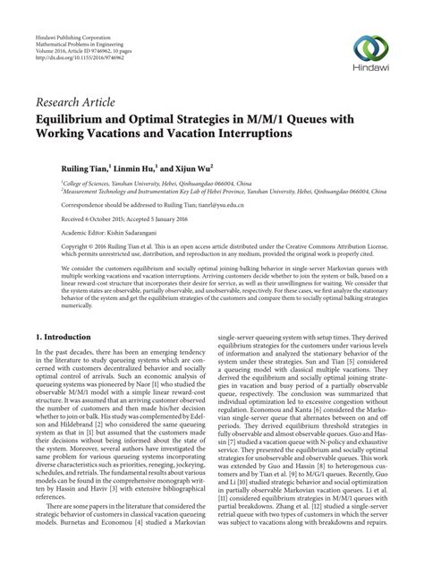 pdf equilibrium and optimal strategies in m m 1 queues with working