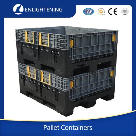 Bulk Hdpe Packing Collapsible Foldable Plastic Pallet Box Container For Logistics Company