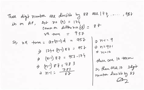 update ans how many three digit numbers are divisible by 87