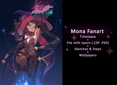 Mona Fanart Timelapsesketchesfiles Rgumroadfinds
