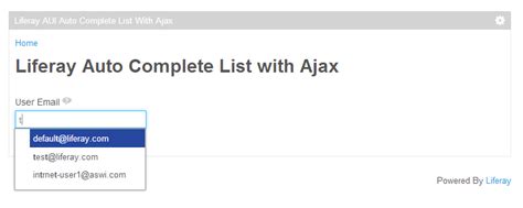 Liferay Auto Complete List With Ajax Liferay