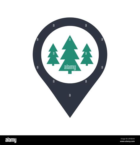 Forest Map Symbol Vector Illustration Stock Vector Image And Art Alamy
