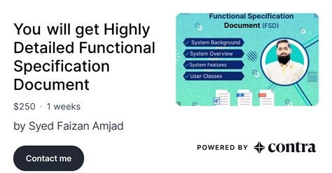You Will Get Highly Detailed Functional Specification Document By Syed Faizan Amjad