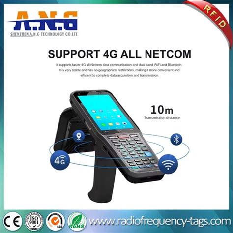 Android 100 Os Rfid Uhf Handheld Terminal Pda With Fingerprint Barcode Scanner Handheld