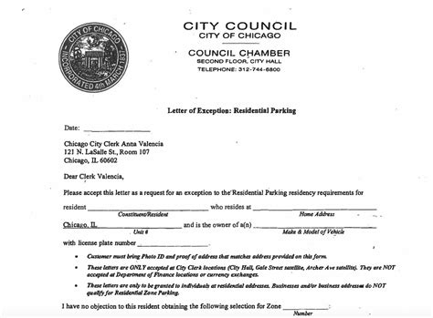 Letter Of Exception 25 Th Ward
