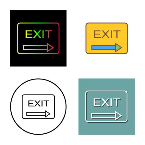 Unique Exit Vector Icon Vector Art At Vecteezy