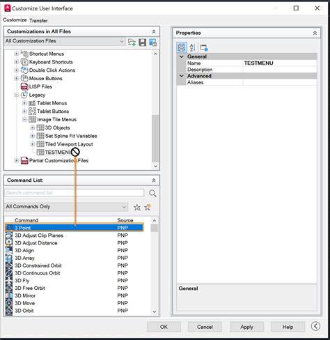 Not Possible To Add Command To A New Image Tile Menu In The Cui Command