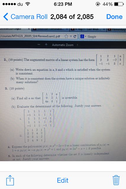Solved Matrices Linear Algebra Chegg Com