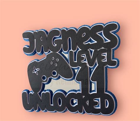 Personalized 3d Controller Cake Topper Gamer Level Unlocked Etsy