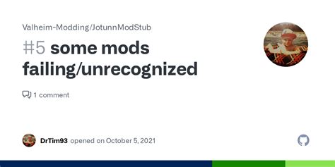 Some Mods Failingunrecognized · Issue 5 · Valheim Moddingjotunnmodstub · Github