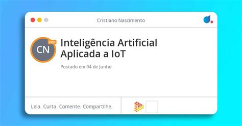 Inteligência Artificial Aplicada A Iot Cristiano Nascimento Inteligência Artificial Ia