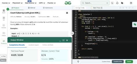 Count Subarrays With Given Xor Using Prefix Xor And Map Dev Jindal