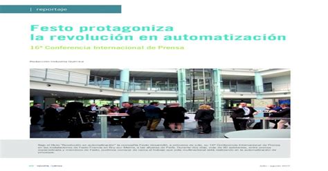 Festo protagoniza la revolución en automatización · PDF fileFesto ...