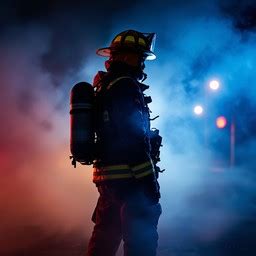 Free Firefighter Through Smoke Image Firefighter Emergency Smoke
