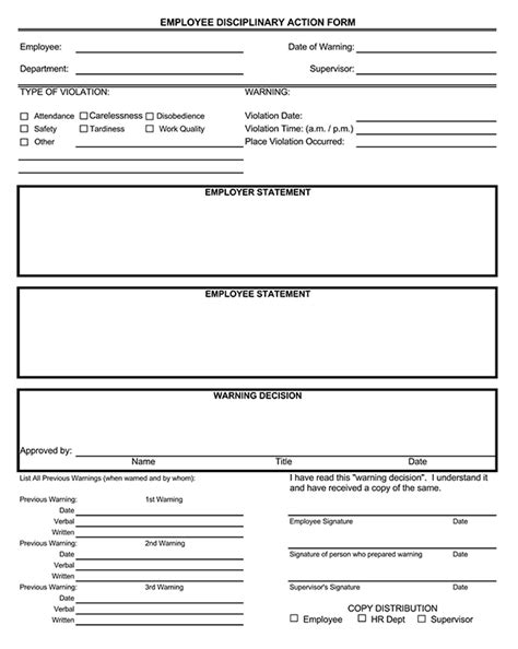 40 Employee Write Up Forms Format Types Guide And Tips