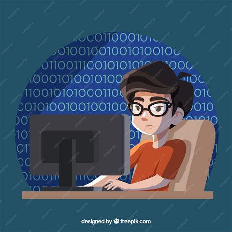 Premium Vector Programmers Concept With Flat Design