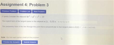 Solved Assignment 4 Problem 3 Previous Problem Problem List