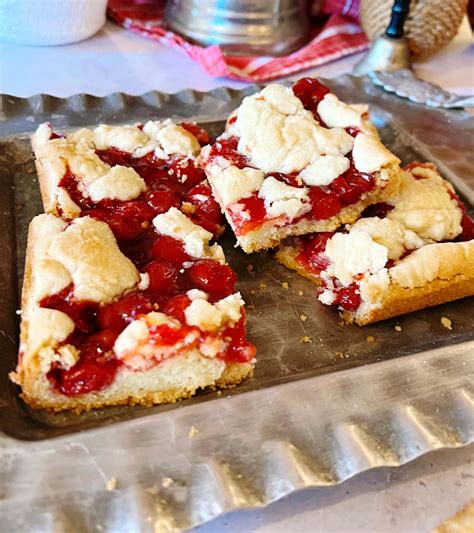 Delicious Cherry Pie Bars Easy Recipe Sugar Cookie Crust