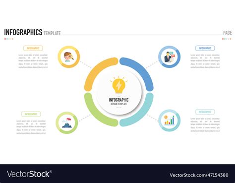 Circular Mind Map Infographic For Business Vector Image