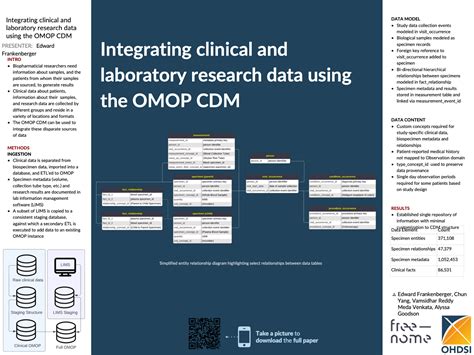 integrating clinical and laboratory research data using the omop cdm