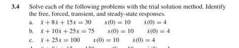 solved 3 4 solve each of the following problems with the