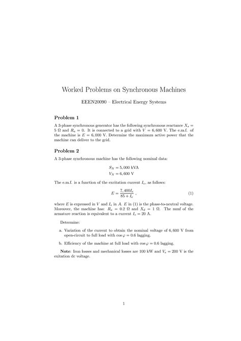 Q1 Asyncronous And Sync Machine Questiions Worked Problems On
