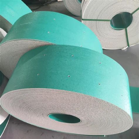 Solid Woven Carcass 50mm Green Color Pvc Conveyor Belt For Bucket