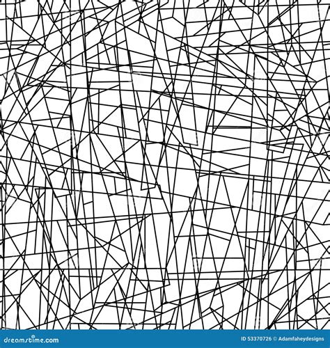 Abstract Chaotic Lines In A Seamless Pattern Stock Vector