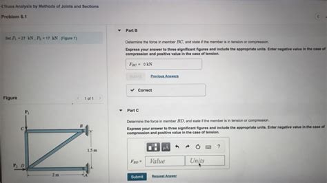Solved Problem 6 1 Set Pi 27 KN P 17 KN Figure 1 Part A Chegg Com