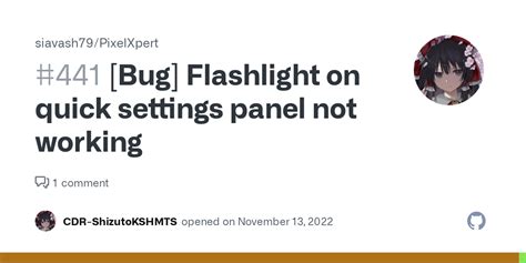 [bug] flashlight on quick settings panel not working · issue 441