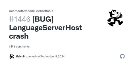 Bug Languageserverhost Crash · Issue 1446 · Microsoftvscode