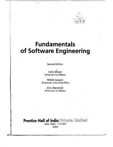 خرید کتاب Fundamentals Of Software Engineering دانلود کتاب