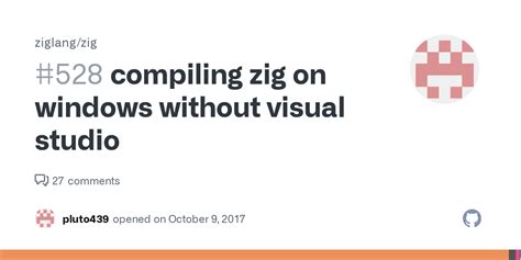 Compiling Zig On Windows Without Visual Studio Issue Ziglang Zig GitHub